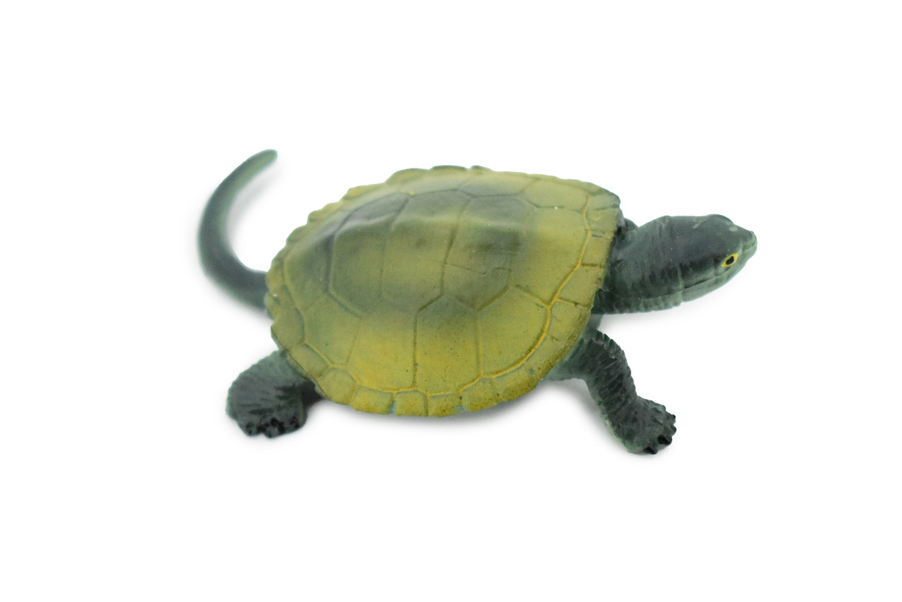 Turtle, Japanese Pond Turtle, Terrapin, Hand Painted, Rubber Reptile ...
