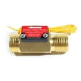 4Points Copper Hall Effect Flow Sensor Turbine Flowmeter 1.5-30L/Min ...