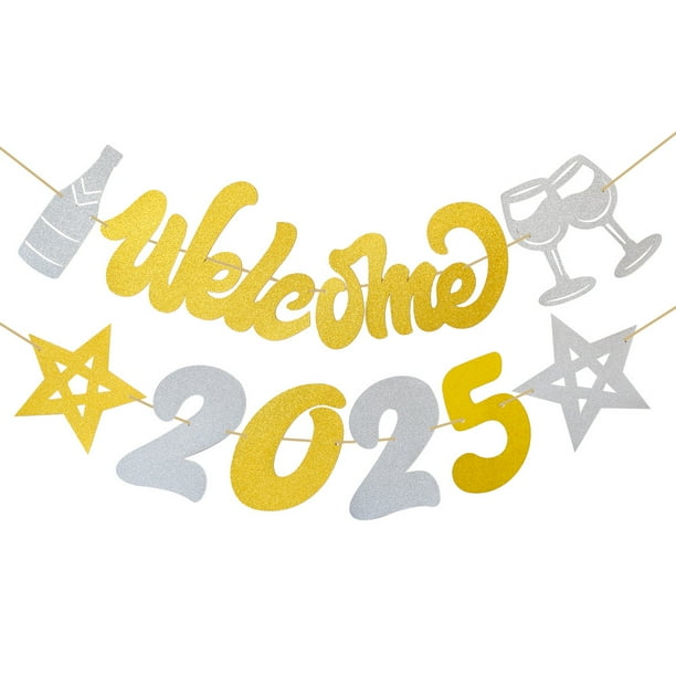 Banner de feliz año nuevo 2025, Banner de año nuevo 2025, Nochevieja ...