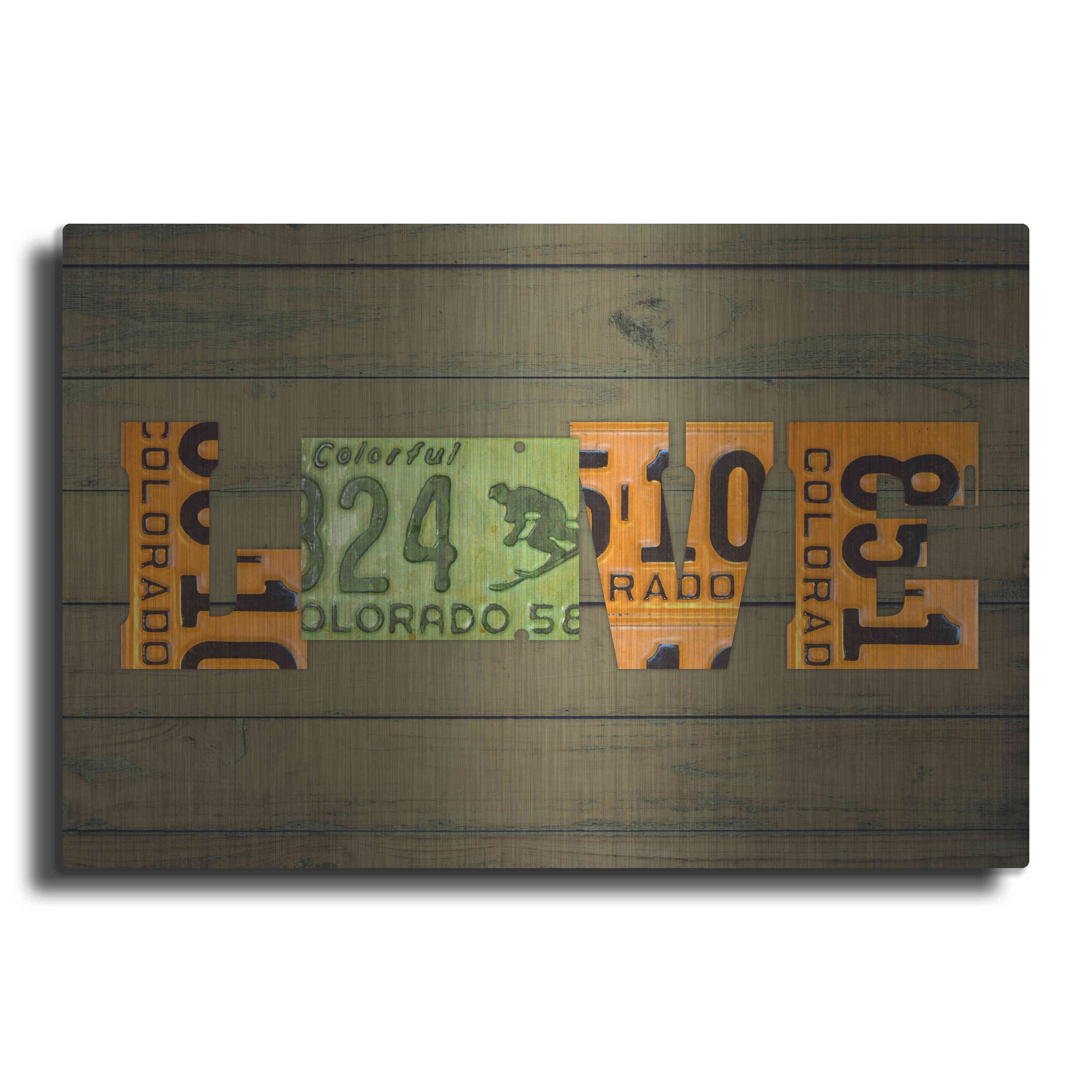 Luxe Metal Art 'CO State Love' by Design Turnpike, Metal Wall Art, 36 ...