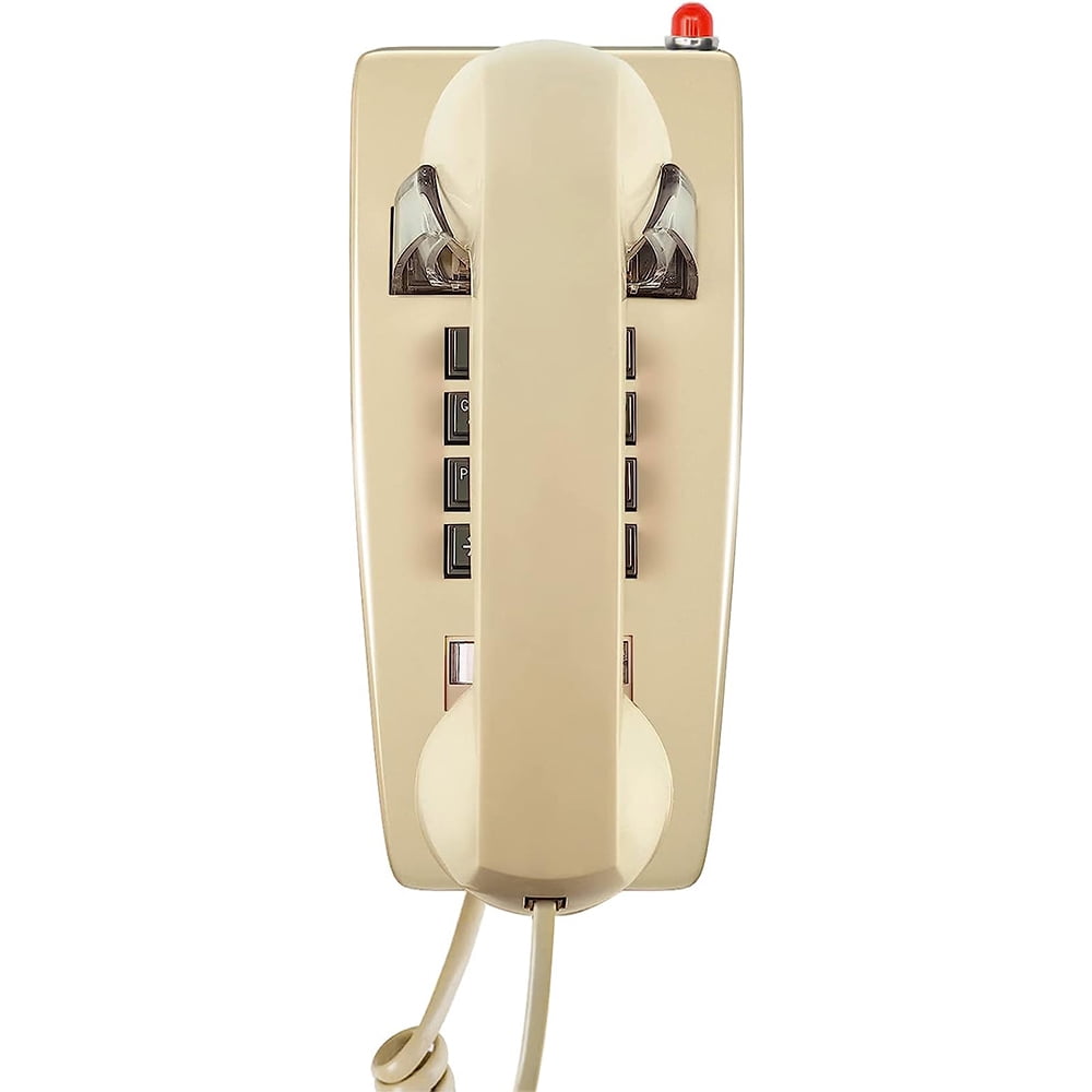 Sangyn Antique Wall Mounted Phone Retro Landline For Home Office School Business Beige