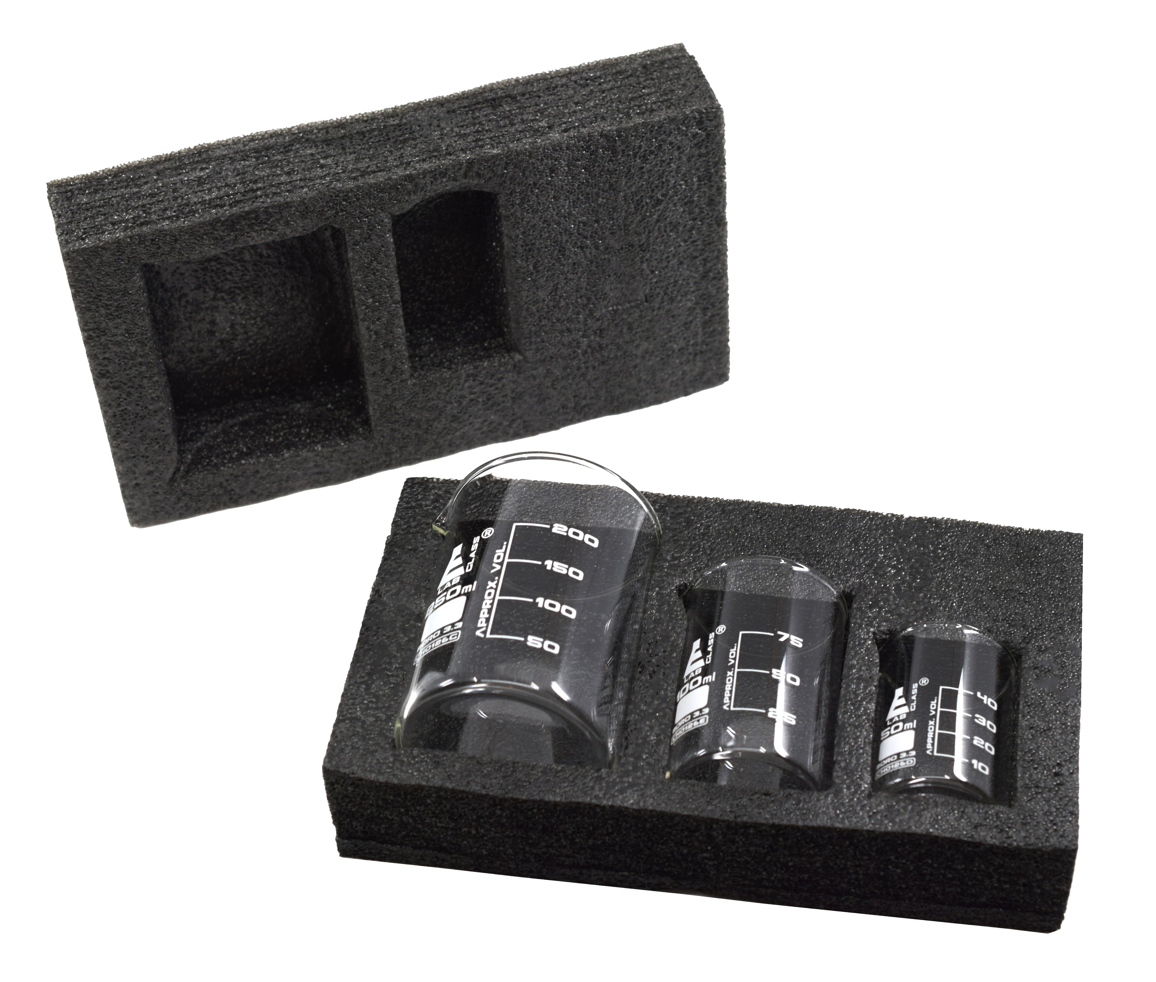 Premium Glass Beaker Set, 50mL, 100mL, 250mL - Low Form - Borosilicate ...