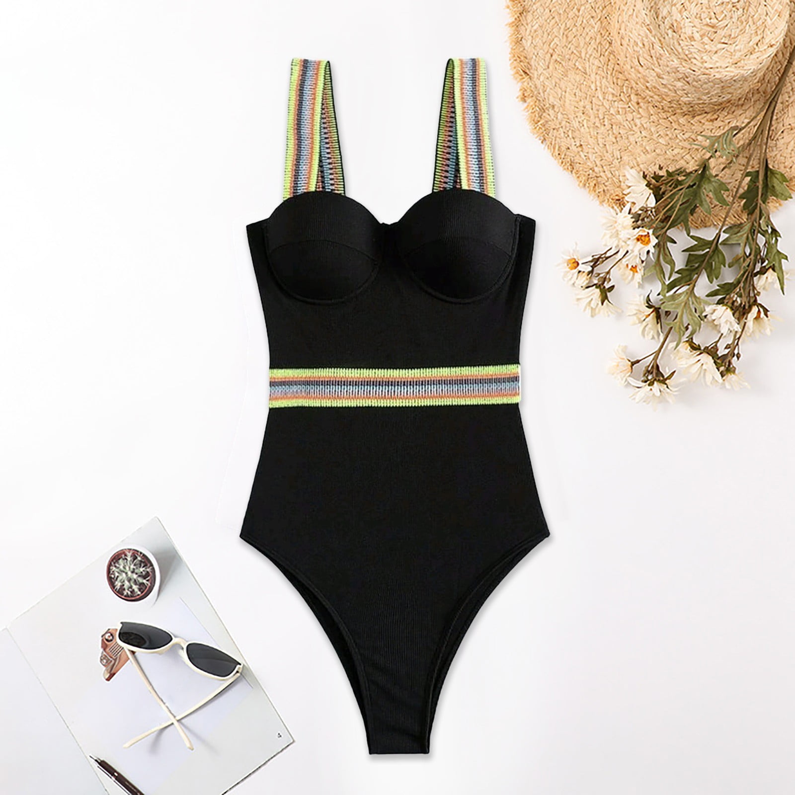 Aayomet Swimming Suits For Women Liquid Metallic Glitter One Piece Push
