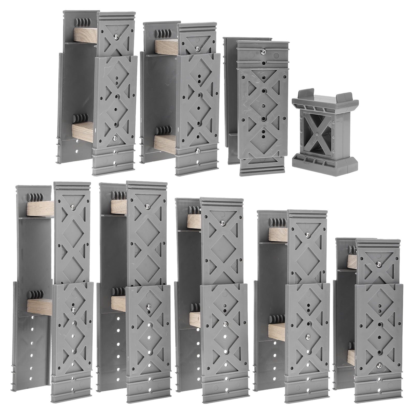 Click here for Oulii 9pcs Train Track Accessories Train Bridge Pi... prices