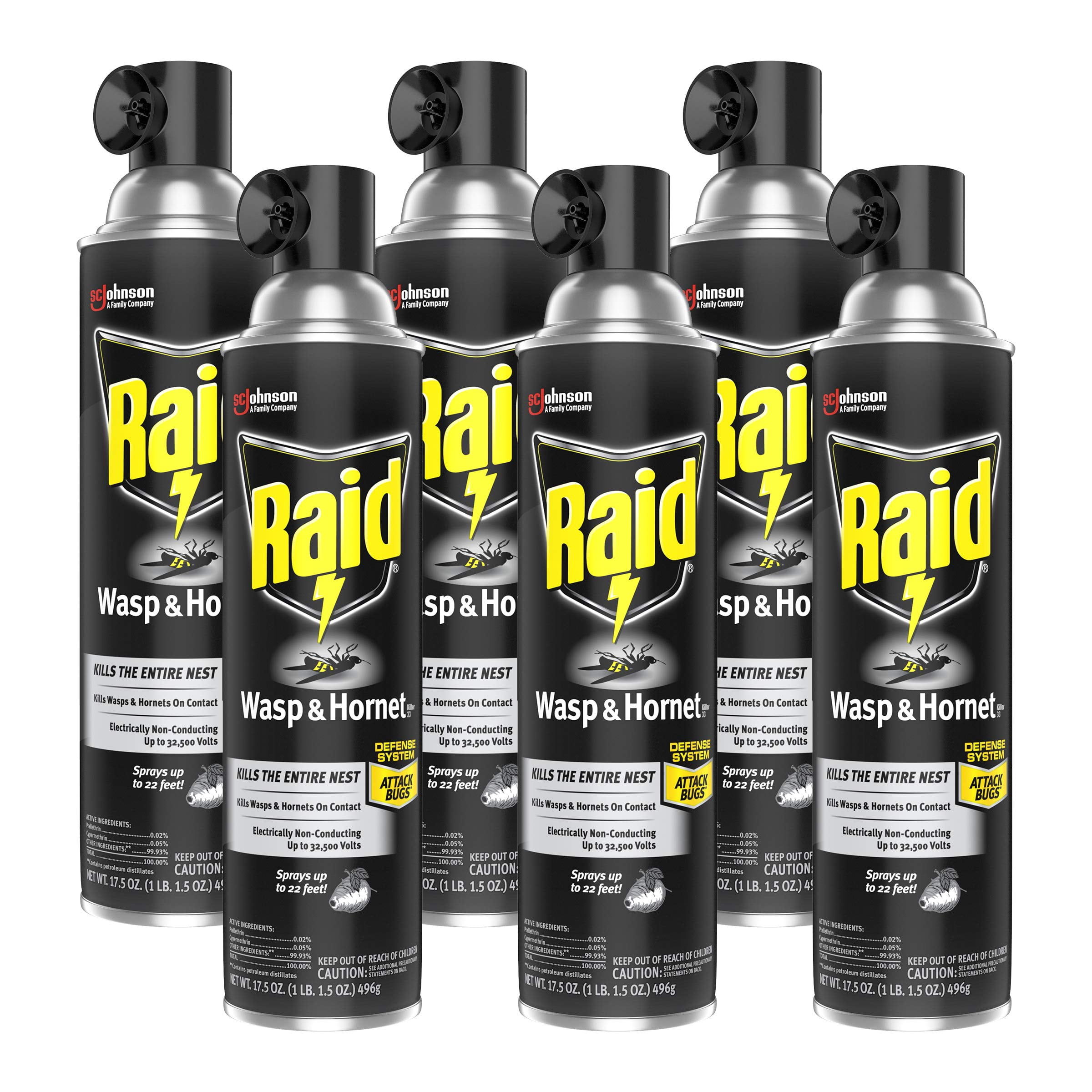 Insecticida Raid para matar avispas y avispas, 500 ml (paquete de 6 ...