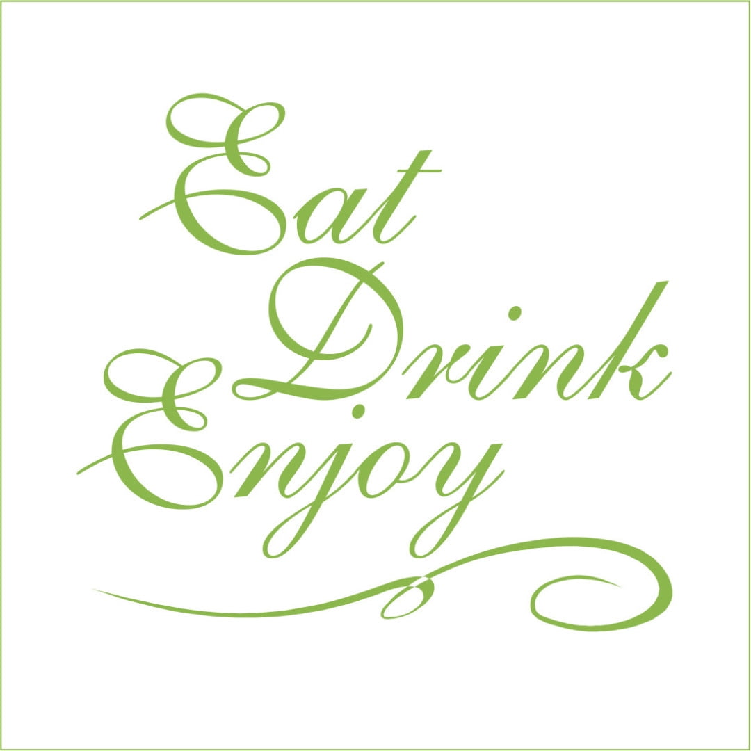 Eat Drink Enjoy Vinyl Decal - Small - Green Apple - Walmart.com