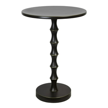 3 Tier Bronze Iron Acanthus Leaf Table with Beveled Glass - 12.5x12 ...