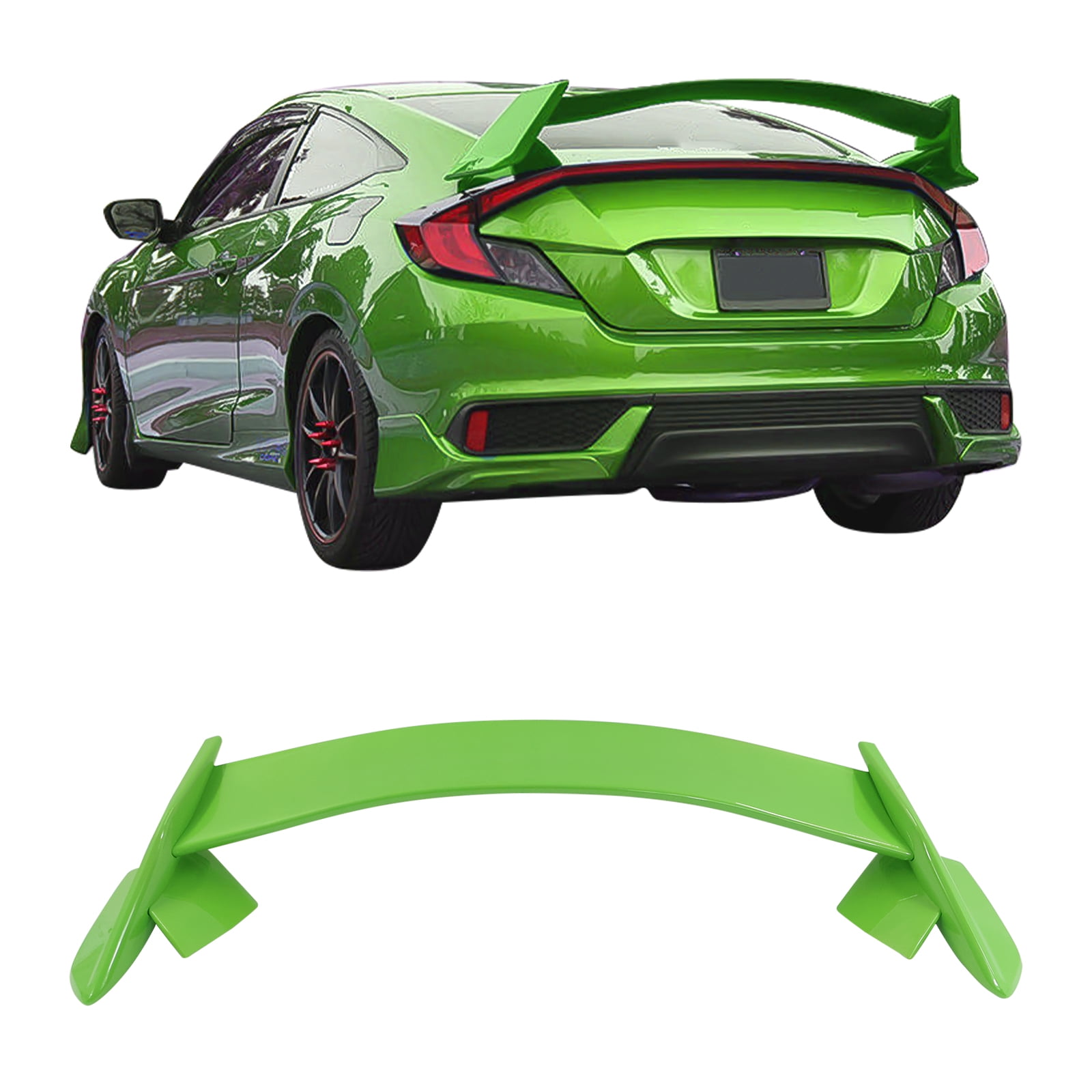 Ikon Motorsports Trunk Spoiler Compatible With 2016-2020 Honda Civic 2 ...