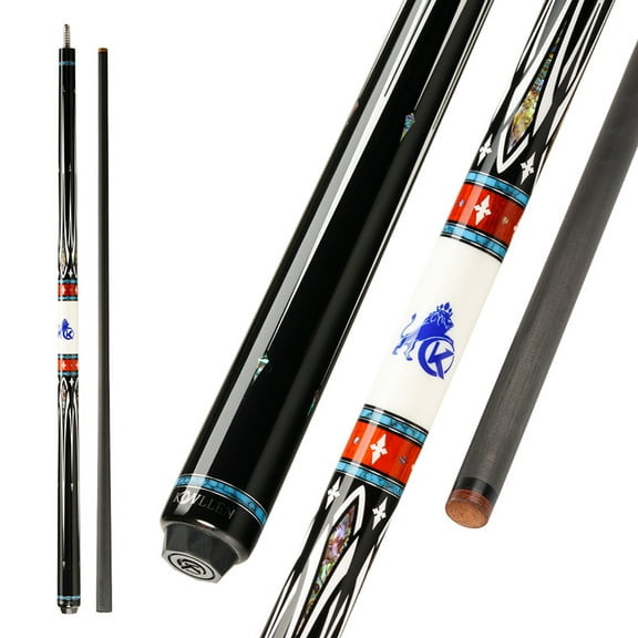 Lucasi Custom Super Birds-Eye Pool Cue with Blue Luster Inlays - 18.5oz ...