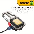 1pc USB Rechargeable Aluminum Alloy Flashlight, Mini Keychain Light ...
