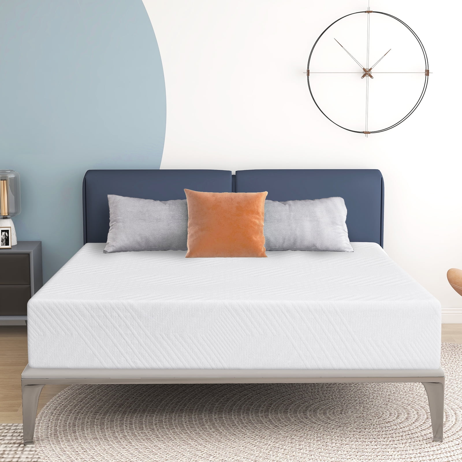 Full 10" Memory Foam Mattress with Graphene Fabric Cover, Mattress in a ...
