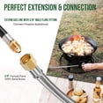 6 Feet Propane Hose Extension, Braided 3/8" Propane Extension Gas Line ...