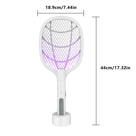 Fly Racket 2W LED USB Rechargeable Fly Racket; Electric Bug Bat ...