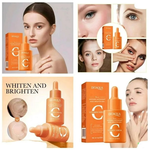 Serum de Vitamina C BIOAQUA - Essence Antioxidante Blanqueador e Iluminador Facial 30ml ...