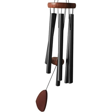 44" Premium Aluminum Black Wind Chimes - Perfect for Outdoor Zen ...