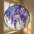 Botanical Forget Me Not Stained Glass Suncatcher, Purple Flower Window ...