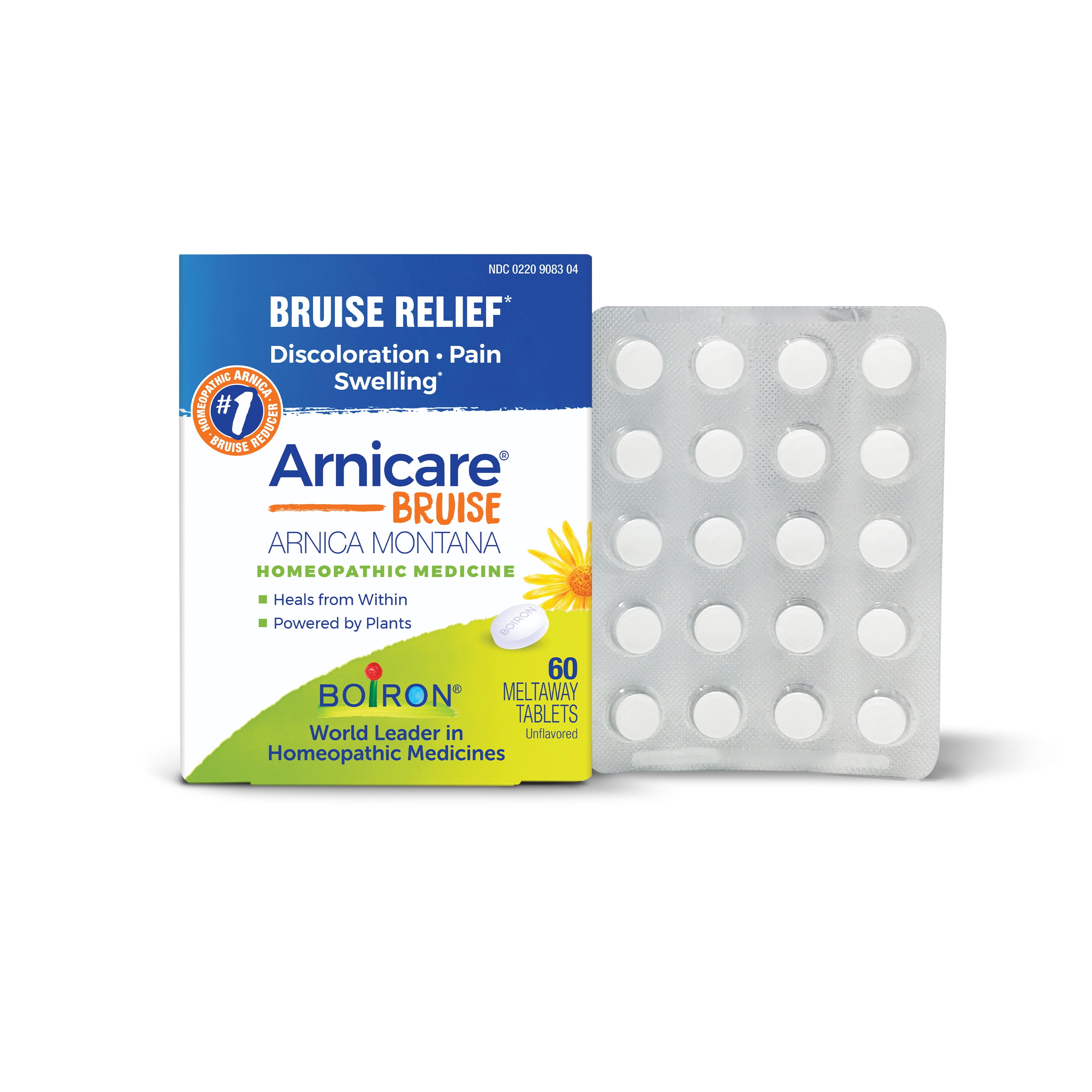 Boiron Arnicare Bruise Tablets, Homeopathic Medicine for Bruise Relief ...