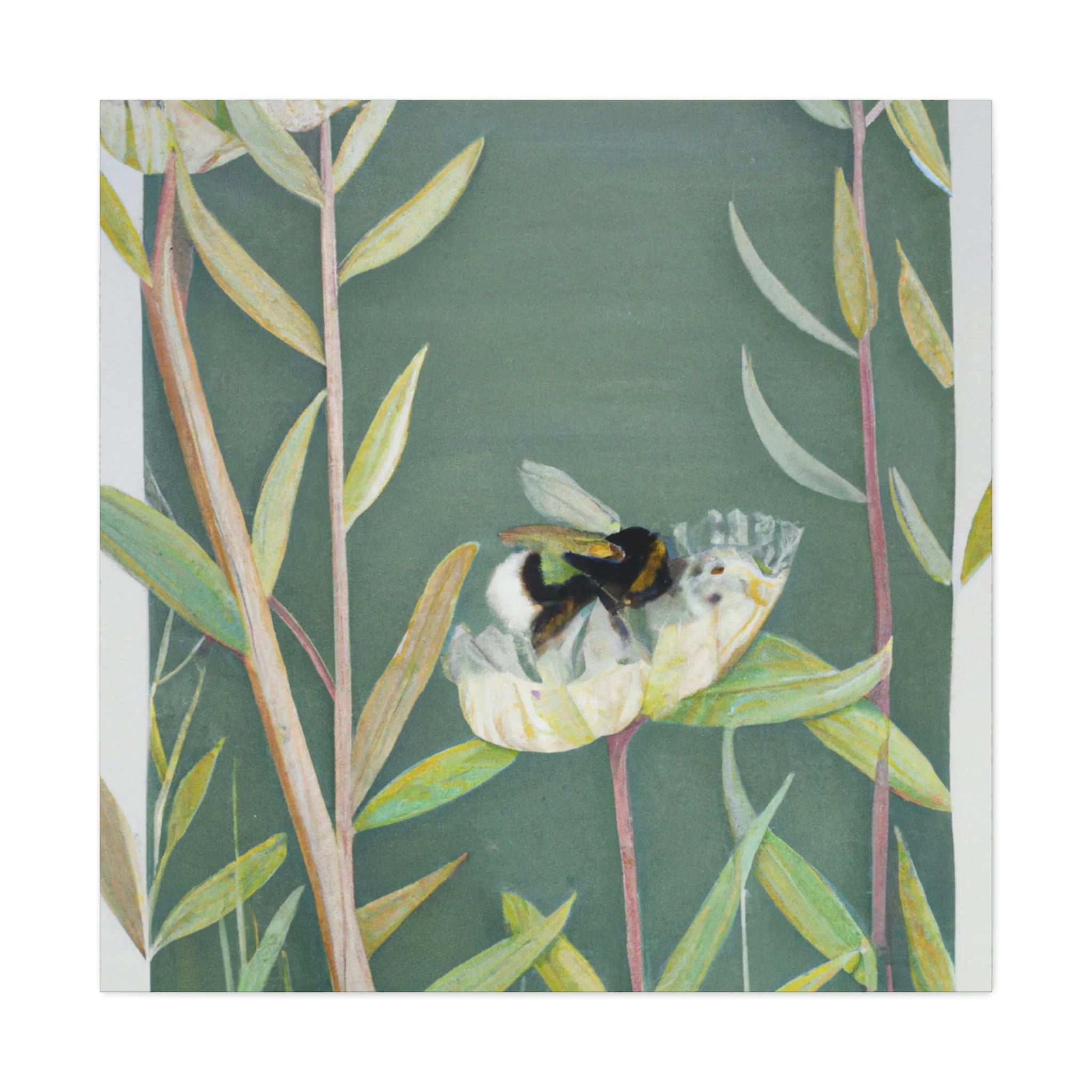 Bumblebee In Blooms - Canvas - Walmart.com