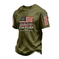 America 250 Merchandise Mens Short Sleeve Crewneck Patriotic Graphic ...