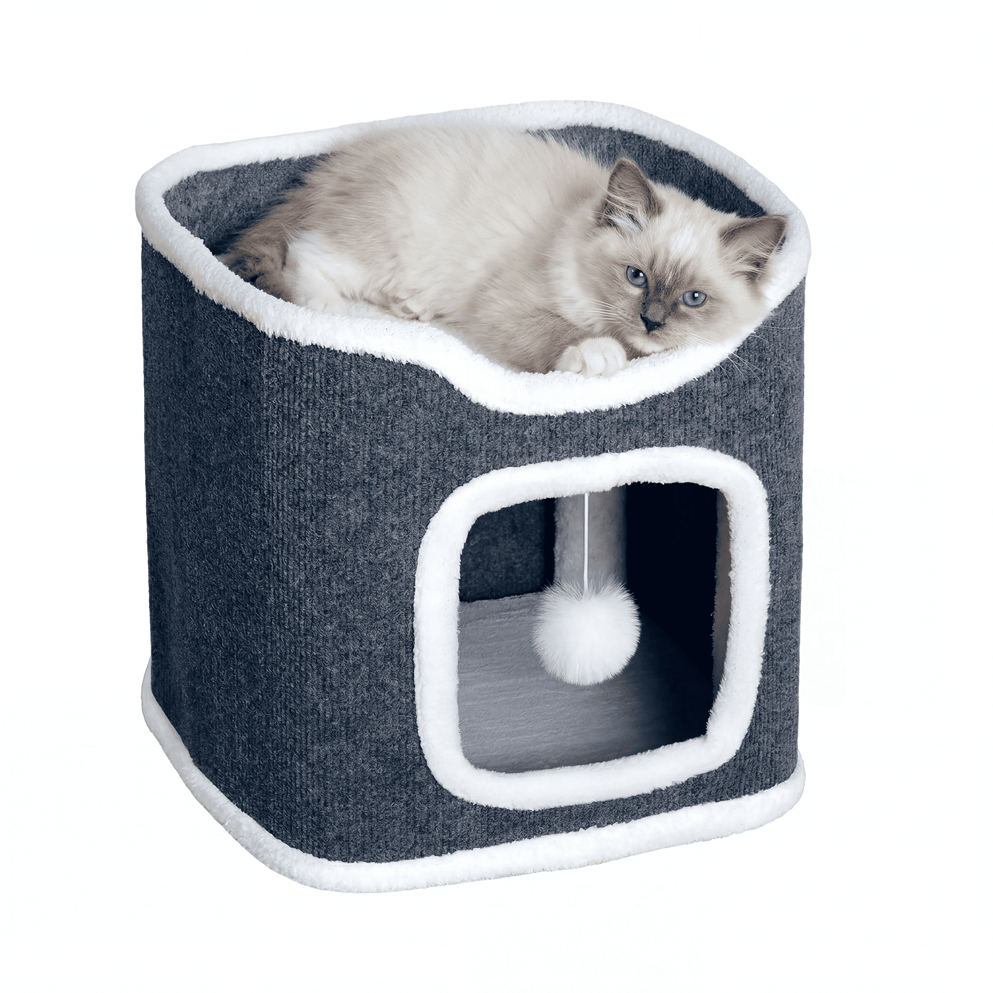 Click here for Exenoray Dark Grey Single-Level Indoor Cat House C... prices