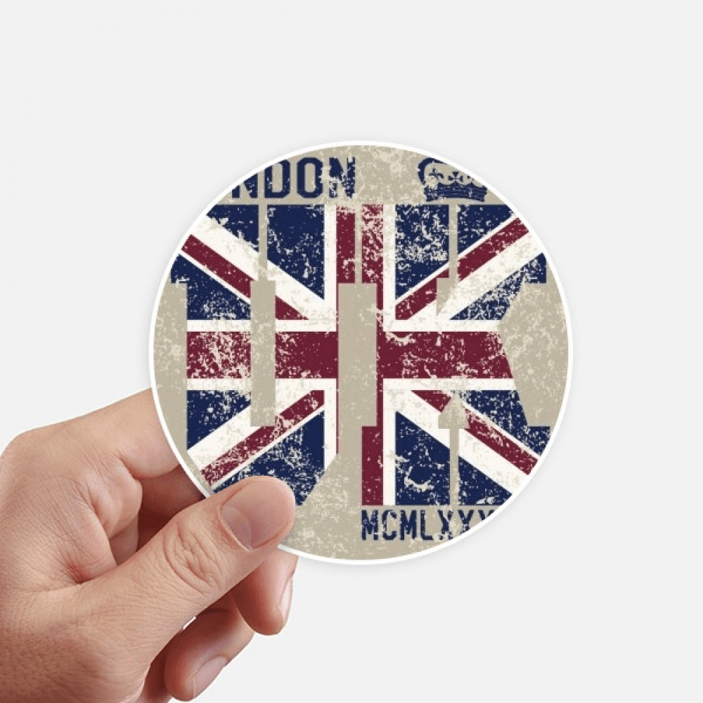 London King UK the Union Jack Flag Sticker Round Wall Suitcase Laptop ...