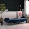 DHP Ruby Upholstered Futon, Convertible Sofa Bed & Couch, Blue Velvet ...