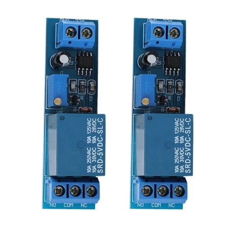 Loewten NE555 Relay Module, 2 Pcs 5V Time Delay Relay Module, For Ac 220V/10A Equipment ...