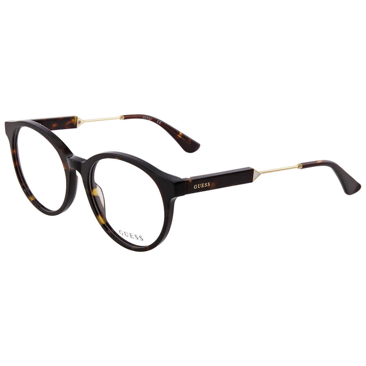Guess Ladies Tortoise Round Eyeglass Frames Gu271905252