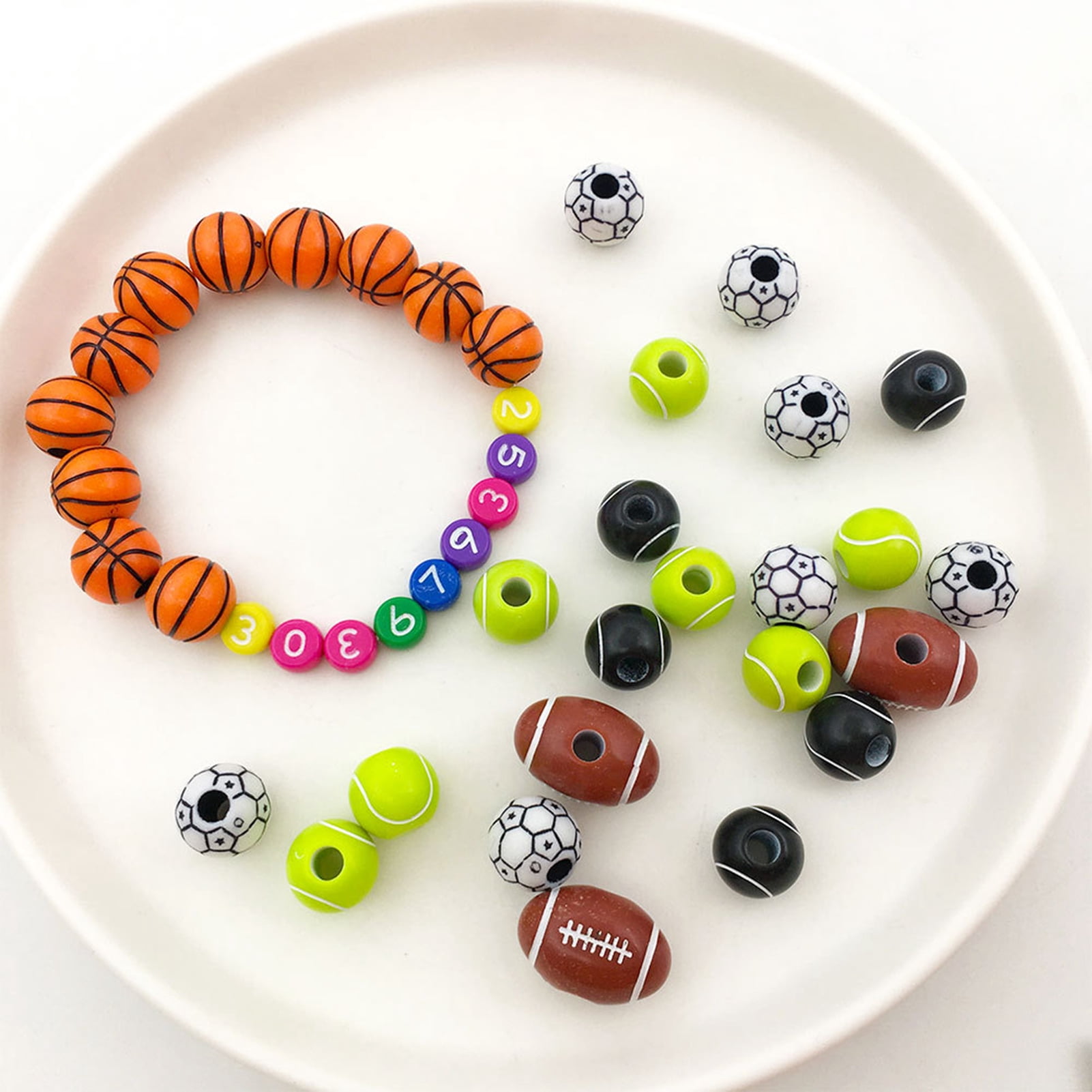 Hesroicy 50Pcs/Set Bead Decor Cute Multi-use Acrylic Vivid Basketball ...