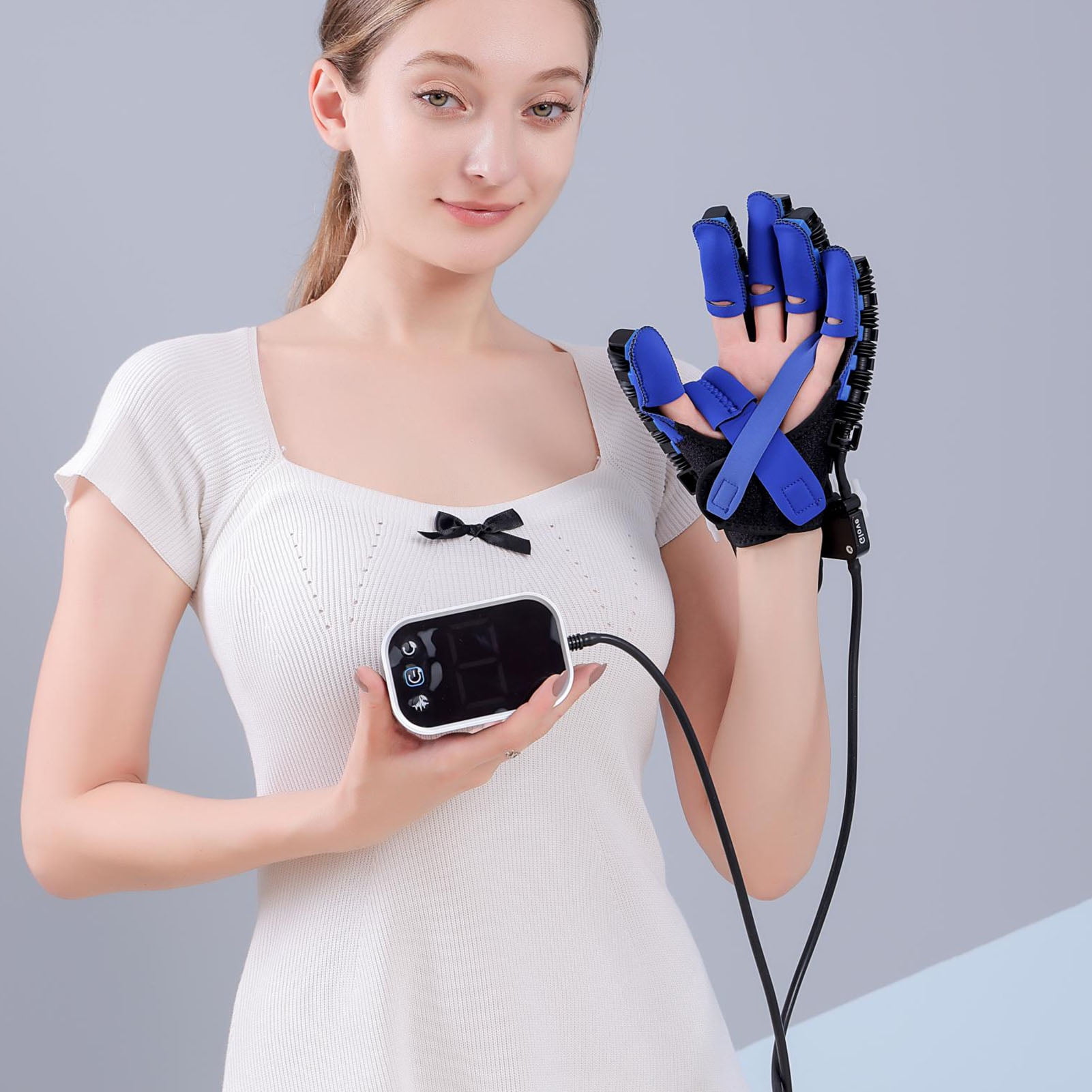 Guante Robot de Rehabilitación 1-9 Niveles Ajuste de Potencia Equipo de ...