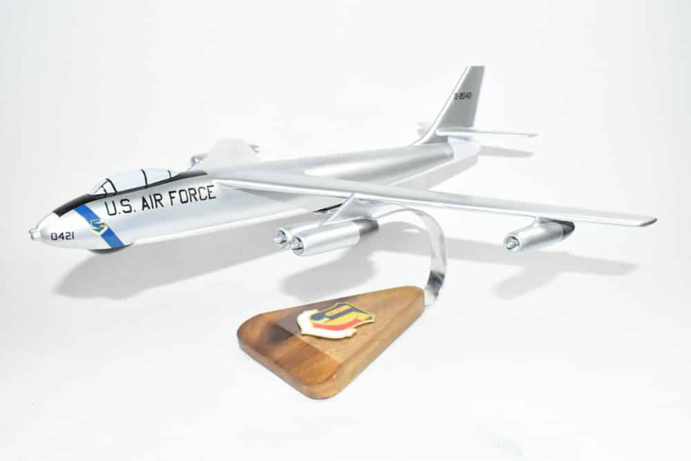 376th Bomb Wing Model B-47 Stratojet Model, 1/77th Scale, Mahogany ...
