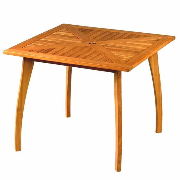 International Caravan Royal Tahiti Balau 36 x 36 in. Patio Table ...