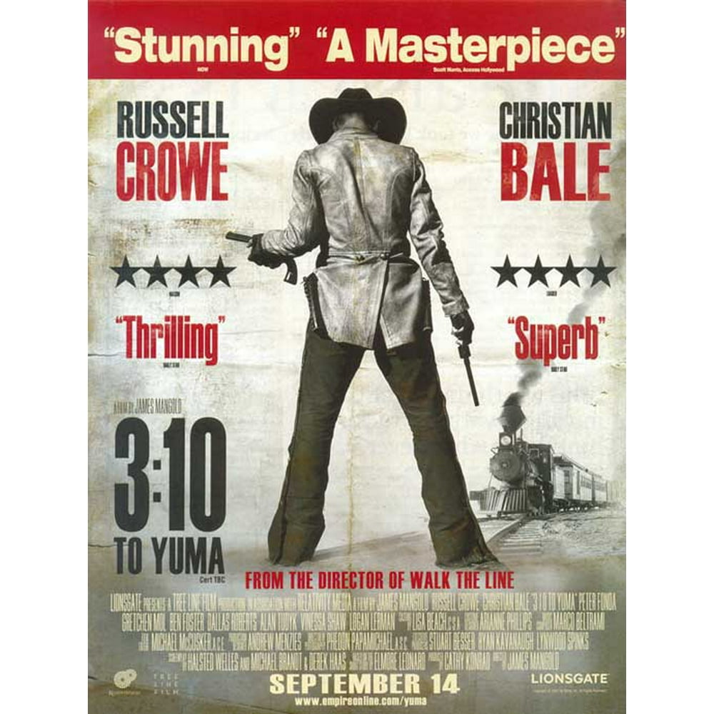 3:10 to Yuma - movie POSTER (UK Style E) (11" x 17") (2007) - Walmart ...