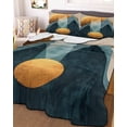 Abstract Color Block Quilts Bedding Set King Size Gold Geometric Circle ...