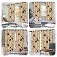 Black and White Cat and Mouse Orange Pattern Blackout Curtains,Triple ...