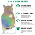 HOMEYA 4 Pack Reflective Bird Repellent Scare Owl Reflective Yard ...