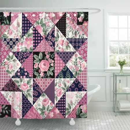 BSDHOME Colorful Quilt Floral Patchwork Pattern Roses and Butterflies ...