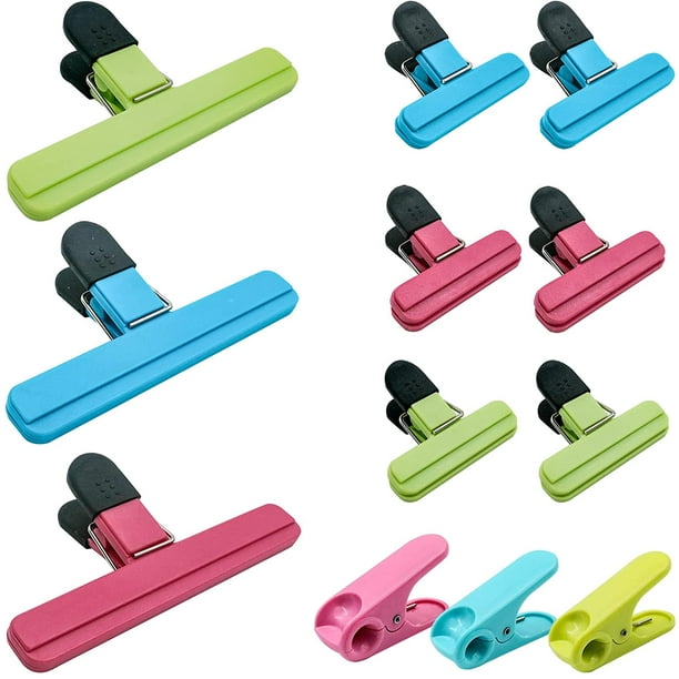Pack of 12 Assorted Sizes Chip Bag Clips,Food Clips,Sealing Clips ...