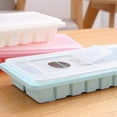16 Cavity Plastic Ice Tray with Lid, Stackable Push Out Ice Trays ...