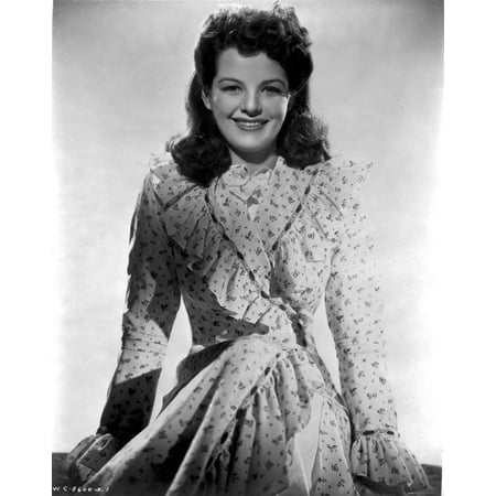 Marjorie Lord on a Printed Dress sitting and smiling Photo Print (8 x ...