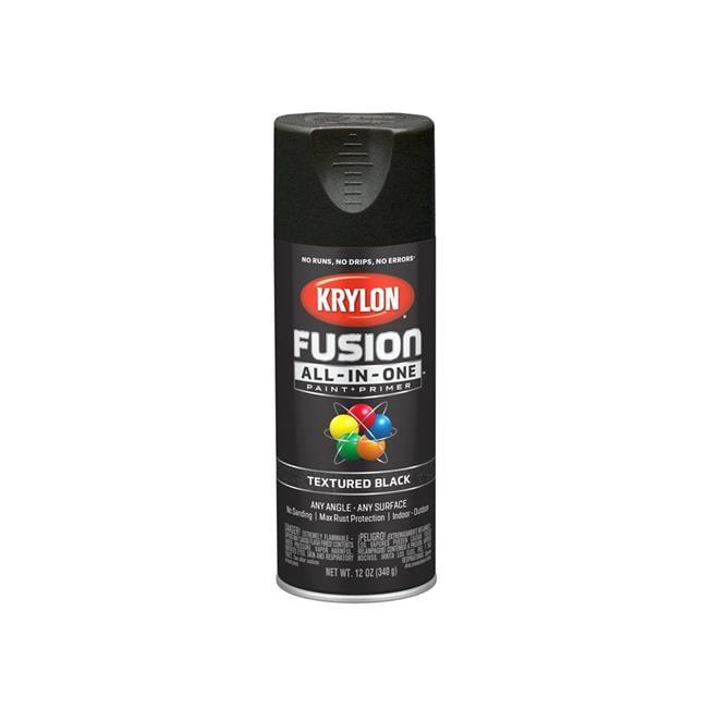 Krylon Diversified Brands 251222 12 oz Black Textured Spray Paint ...