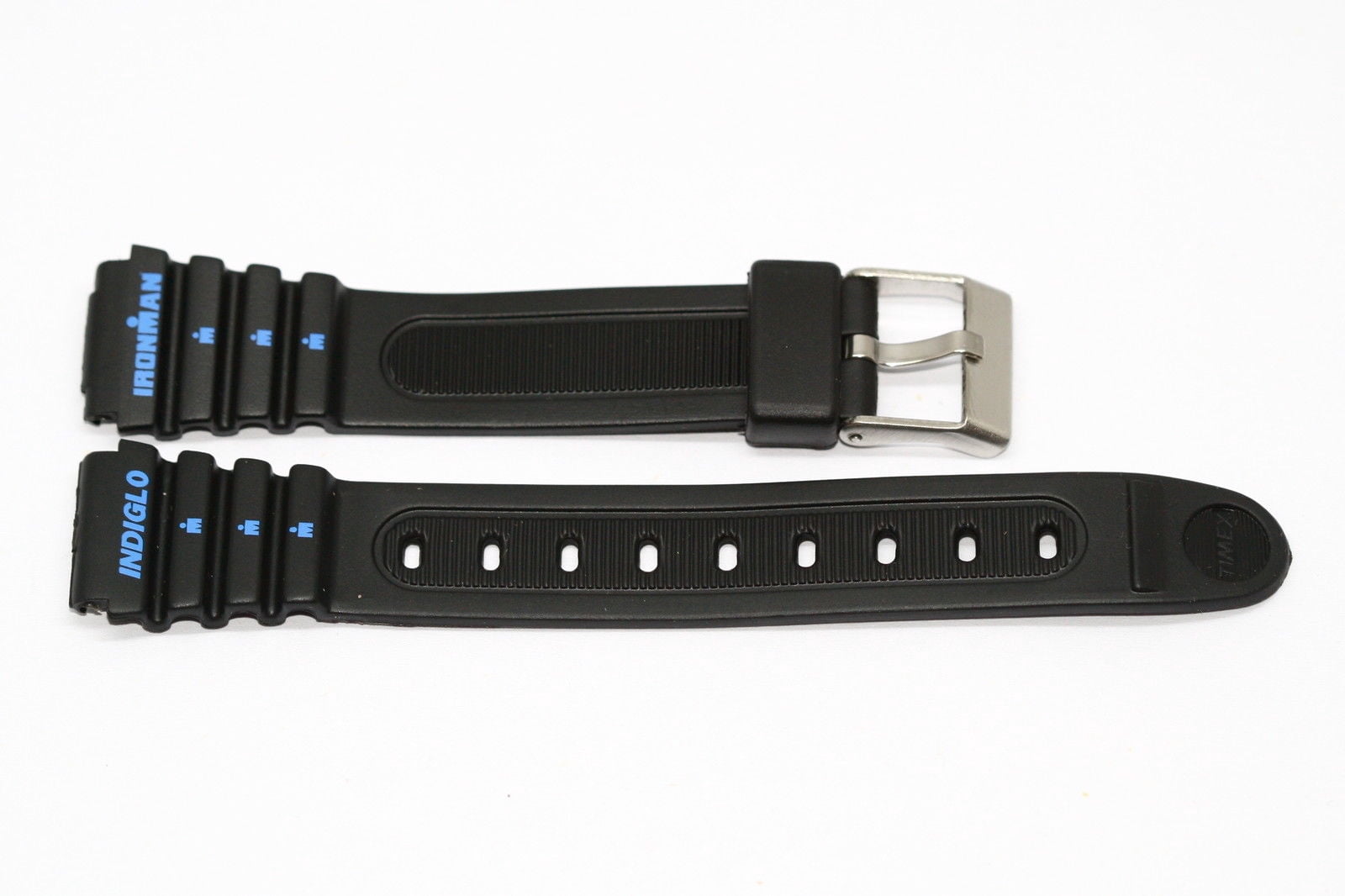 TIMEX 15MM BLUE BLACK RUBBER IRONMAN TRIATHLON SPORT WATCH BAND STRAP TIMEX 15MM BLUE BLACK RUBBER IRONMAN TRIATHLON SPORT WATCH BAND STRAP
