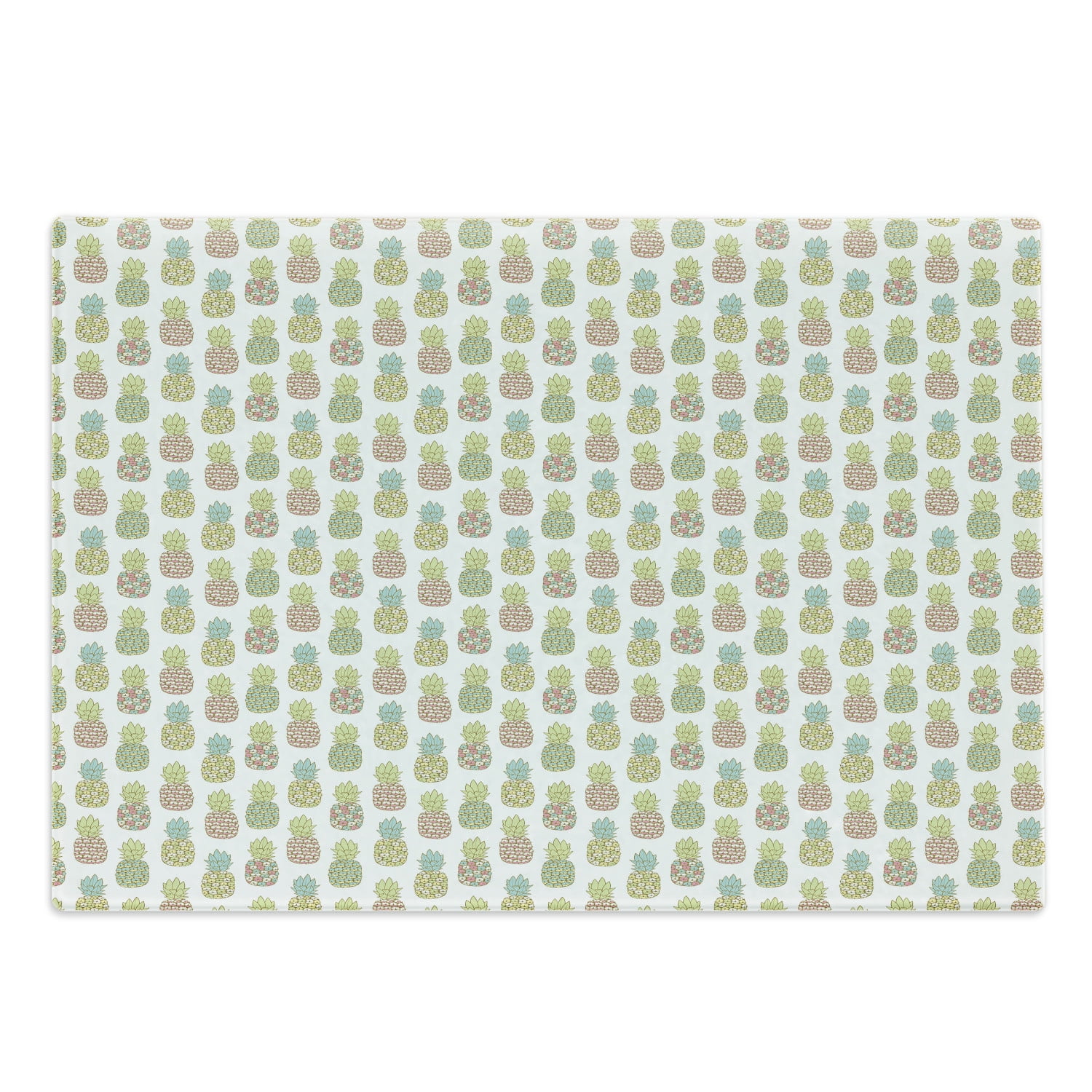 Pineapple Cutting Board, Tropical Fruit Pattern in Pastel Colors Juicy ...