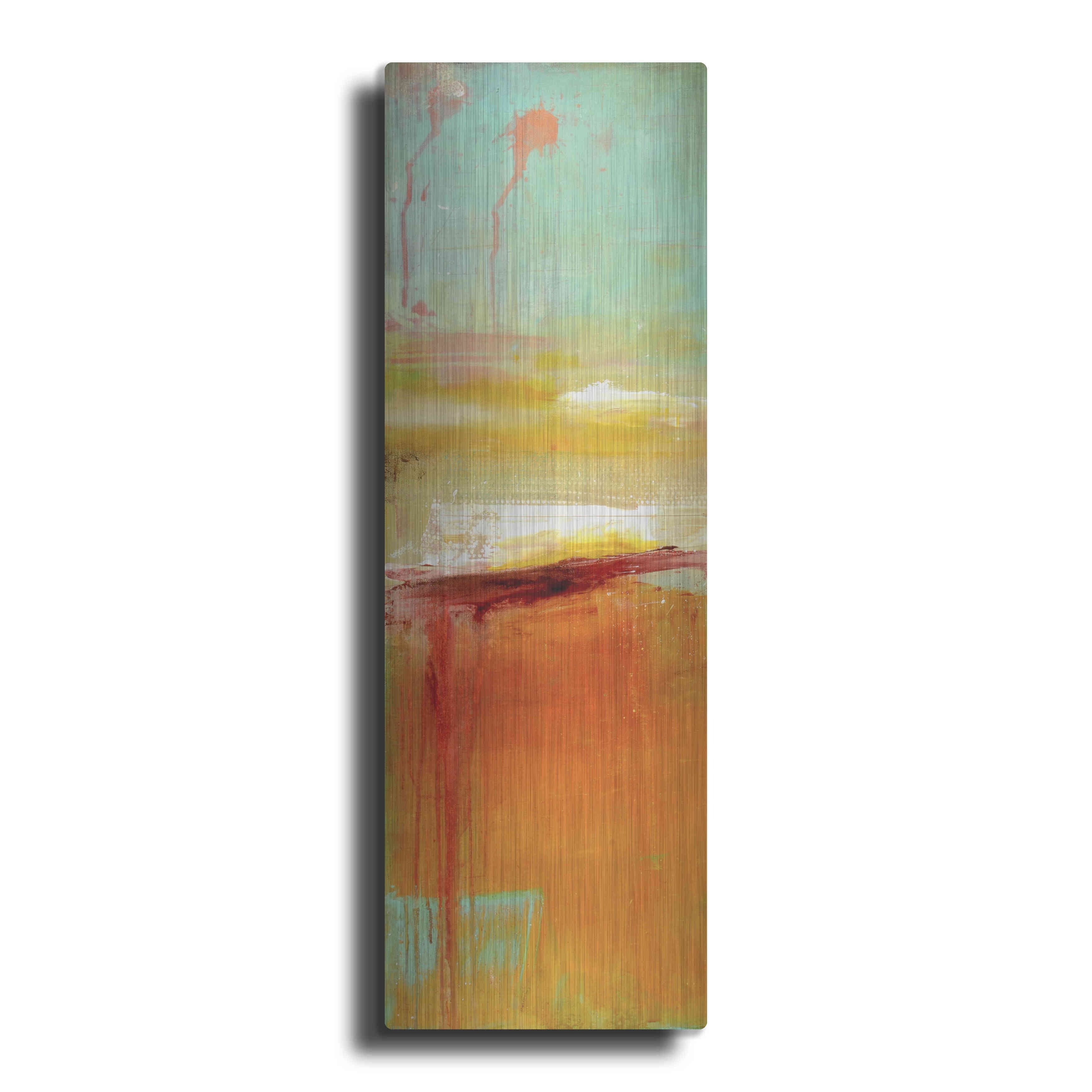 Luxe Metal Art 'Sugar Bay I' by Erin Ashley, Metal Wall Art, 12"x36 ...