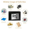 LOCKSWORTH 0.2 Cubic Feet Electronic Digital Safe Box, Steel Money Safe ...