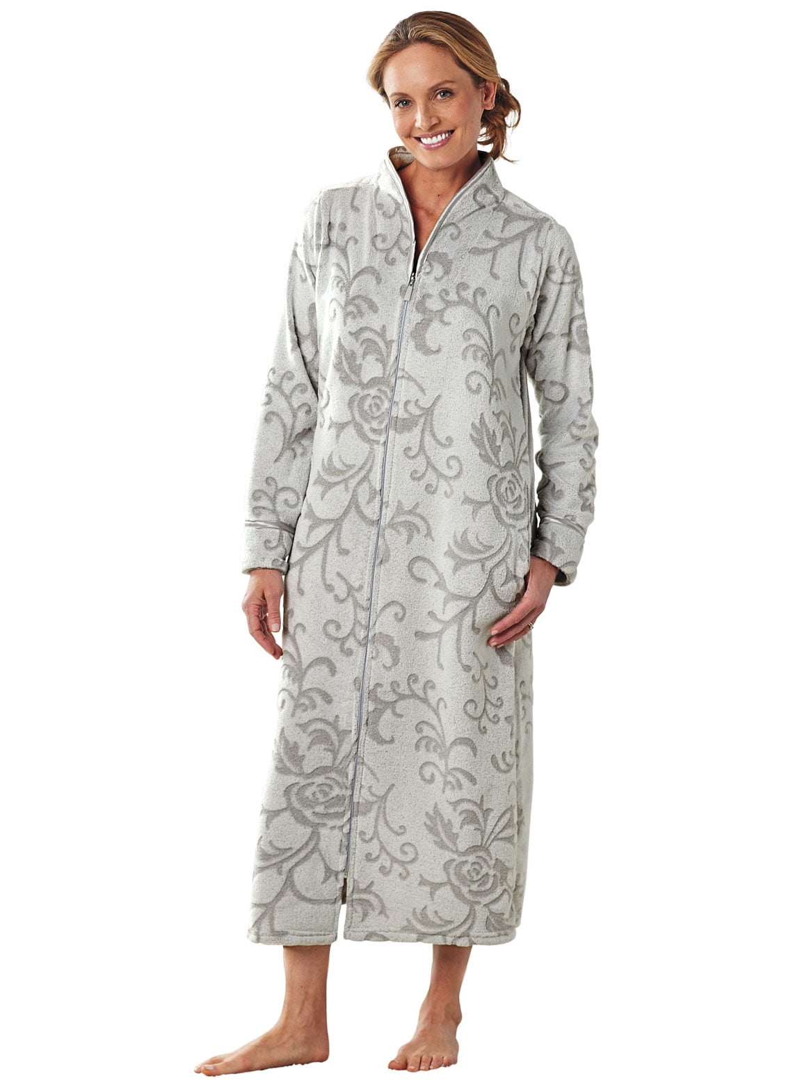 Embossed Floral Robe by Cozee Corner - Walmart.com