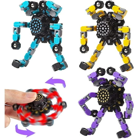 Funny Sensory Fidget Finger-Rotating Toys with Transformable Chain ...