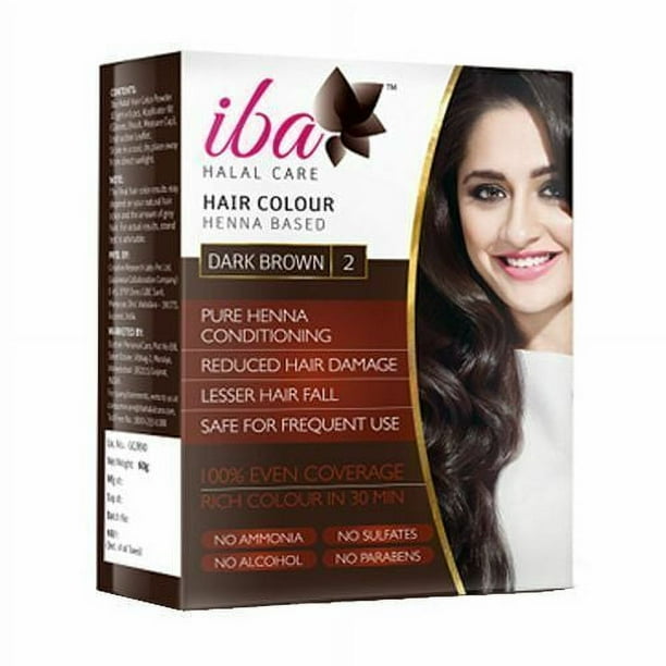 Iba Herbal Henna Based Hair Color,Ammonia free, Halal, Dark Brown 70g ...