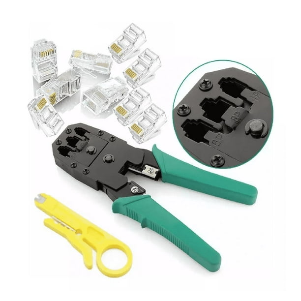 Pinza Ponchadora 3 Es 1 Rj45 Rj11 Rj12 Pelador | Bodega Aurrera en línea