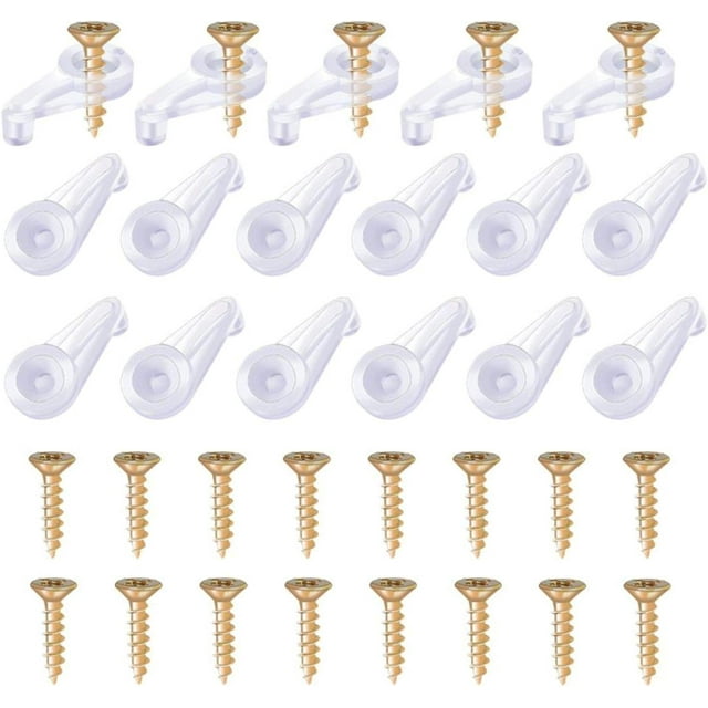 100 Packs Glass Door Retainer Clips Kit, Plastic Glass Panel Clips ...
